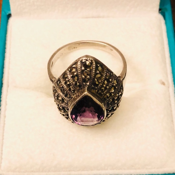Judith Jack | Jewelry | Vintage Judith Jack Sterling Amethyst Ring ...
